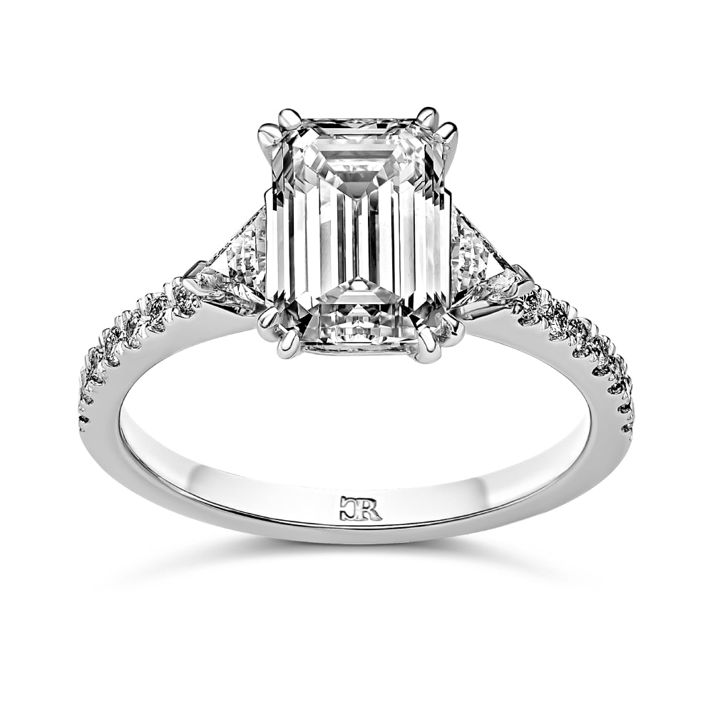 Emerald Cut Diamond Ring in Custom Gold or Platinum – Charles Rose